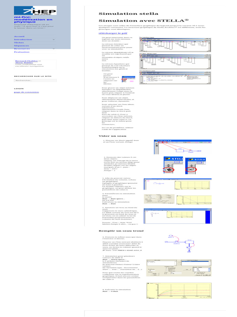 Simulation Stella - Mi-Fini - Modélisation en Physique | PDF