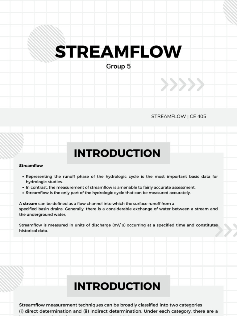 Streamflow Measurement Techniques | PDF | Discharge (Hydrology) | Hydrology