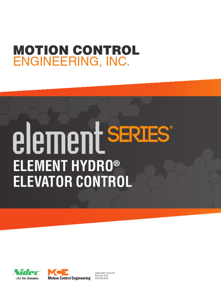 MCE Element Hydro Manual Ingles | PDF | Elevator | Electric Motor