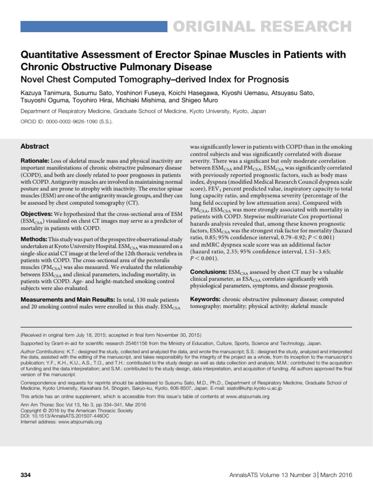 Tanimura Et Al 2016 Quantitative Assessment of Erector Spinae Muscles ...