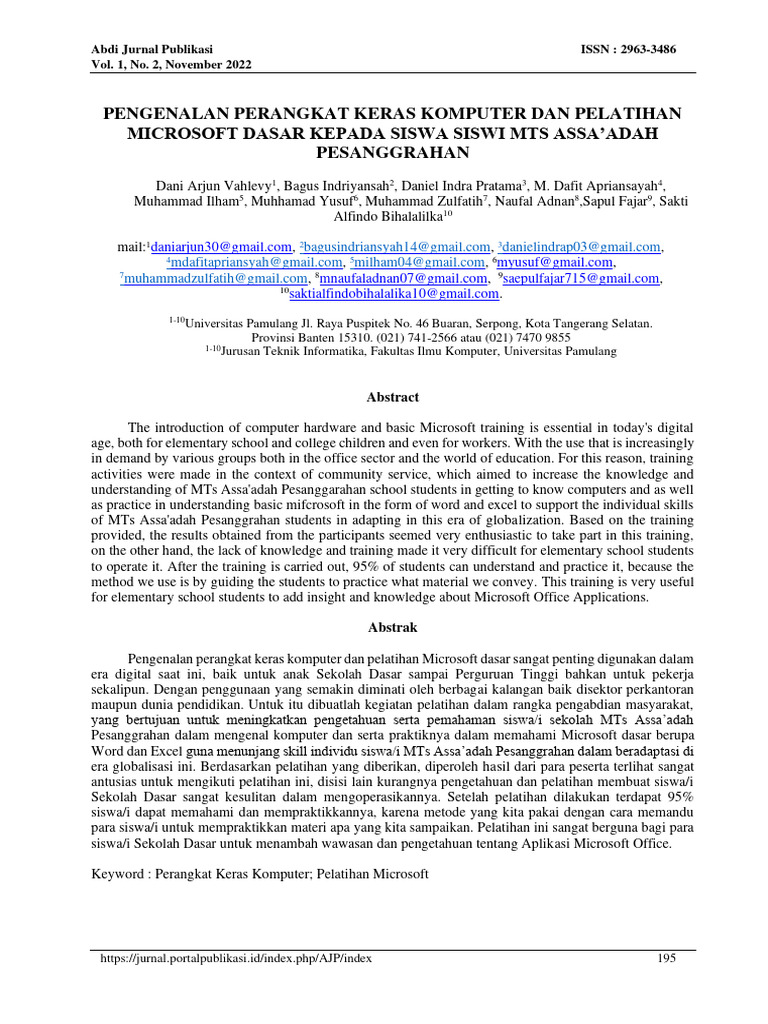 32.++vol+1 No+2 2022 JAP | PDF | Microsoft | Perangkat Lunak