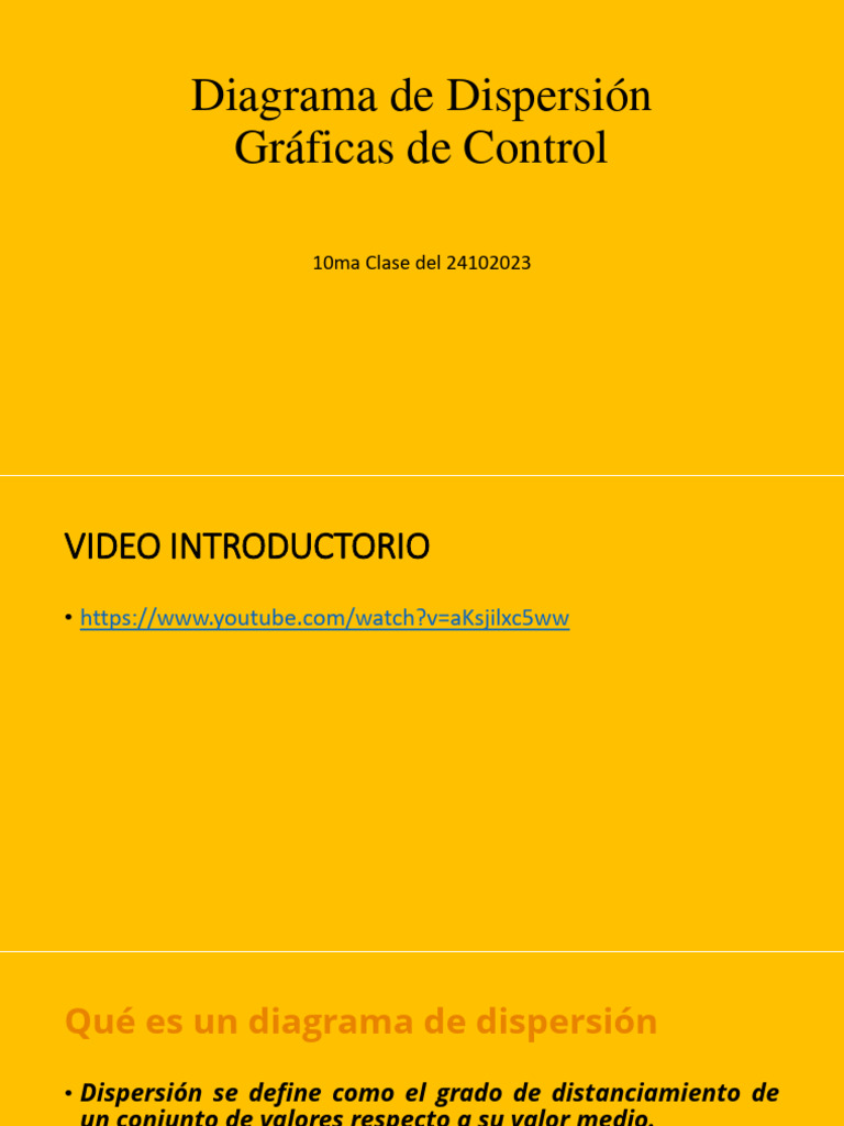 Diagrama de Dispersion y Tablas de ControL | PDF | Dispersión estadística | Gráfico de dispersión