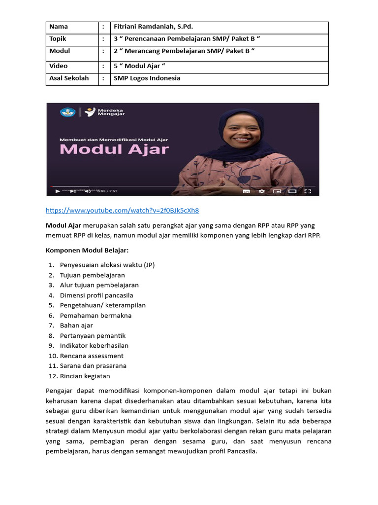PMM - Topik 3 - Modul 2 - Video 5 | PDF