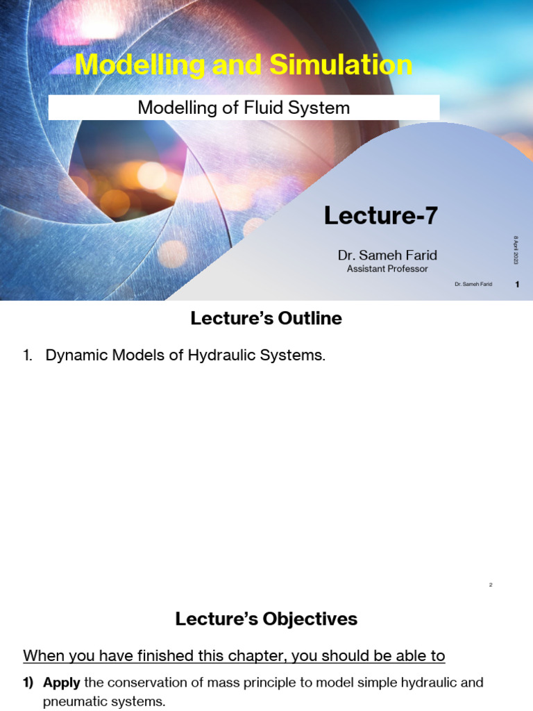 Simulation of Industrial Systems Lec 7 | PDF | Fluid Dynamics | Physics