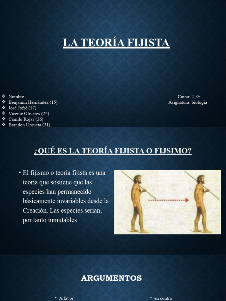 Que Diferencias Existen Entre La Teoria Fijista Y La Teoria Catastrofista