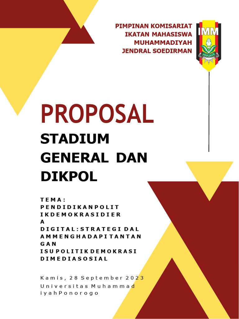 Minimalist Simple Cover Proposal A4 Document | PDF