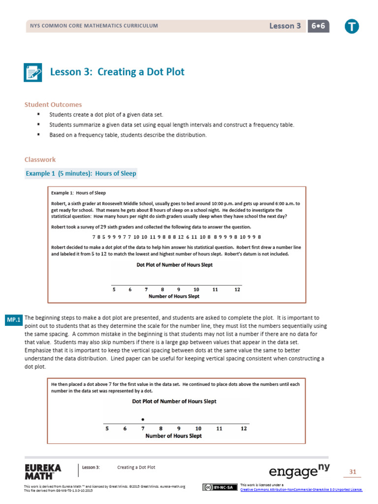 Math g6 m6 Topic A Lesson 3 Teacher | PDF | Creative Commons License ...