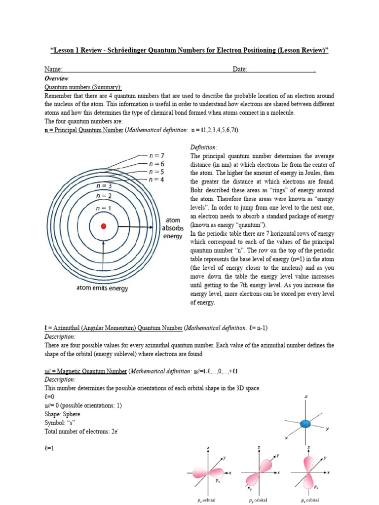 Assignment 2 Lessons 1 And 2 Electron Configuration Chemistry Q1