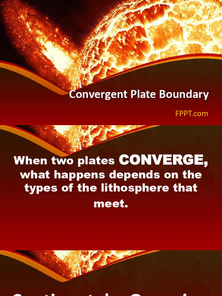 Processes Features of Convergent Boundary | PDF | Plate Tectonics | Volcano