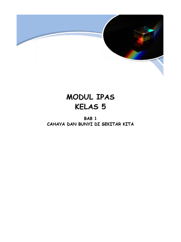 Modul IPAS Kelas 5: Cahaya dan Bunyi | PDF