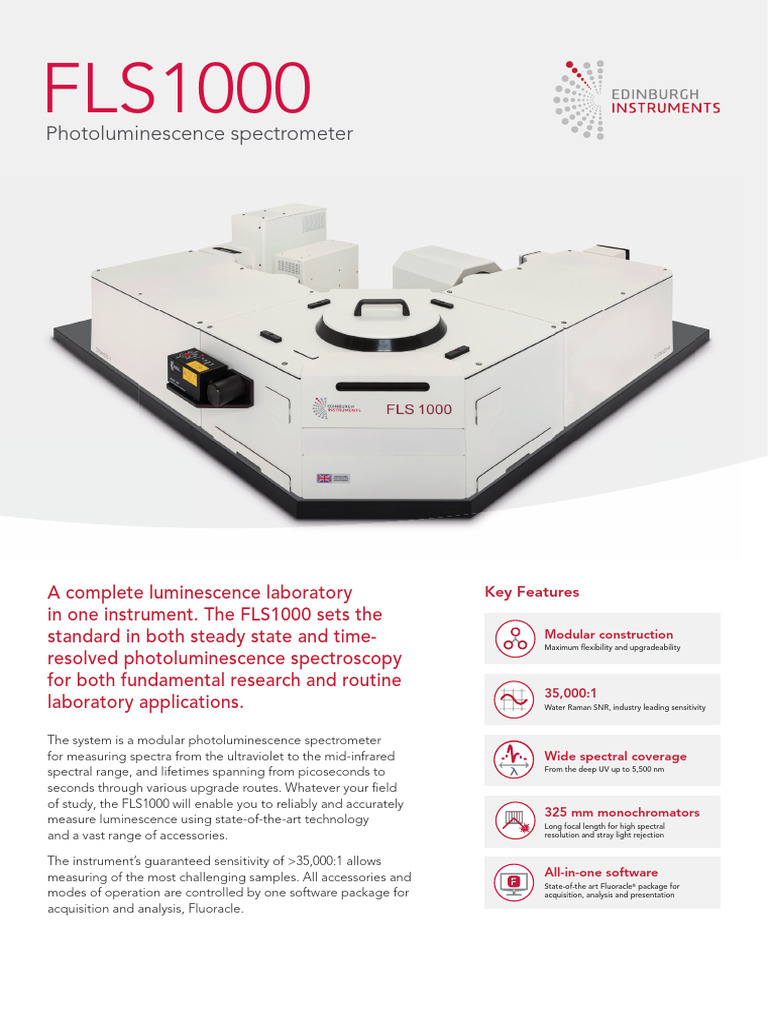 FLS1000 Data-Sheet 2023 | PDF | Raman Spectroscopy | Spectroscopy