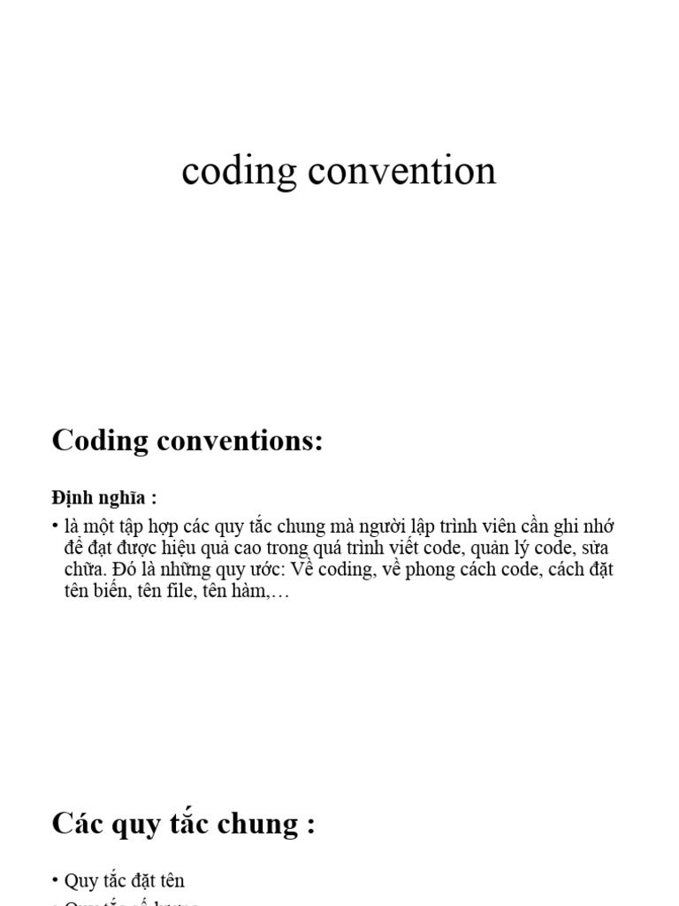 Coding Convention | PDF