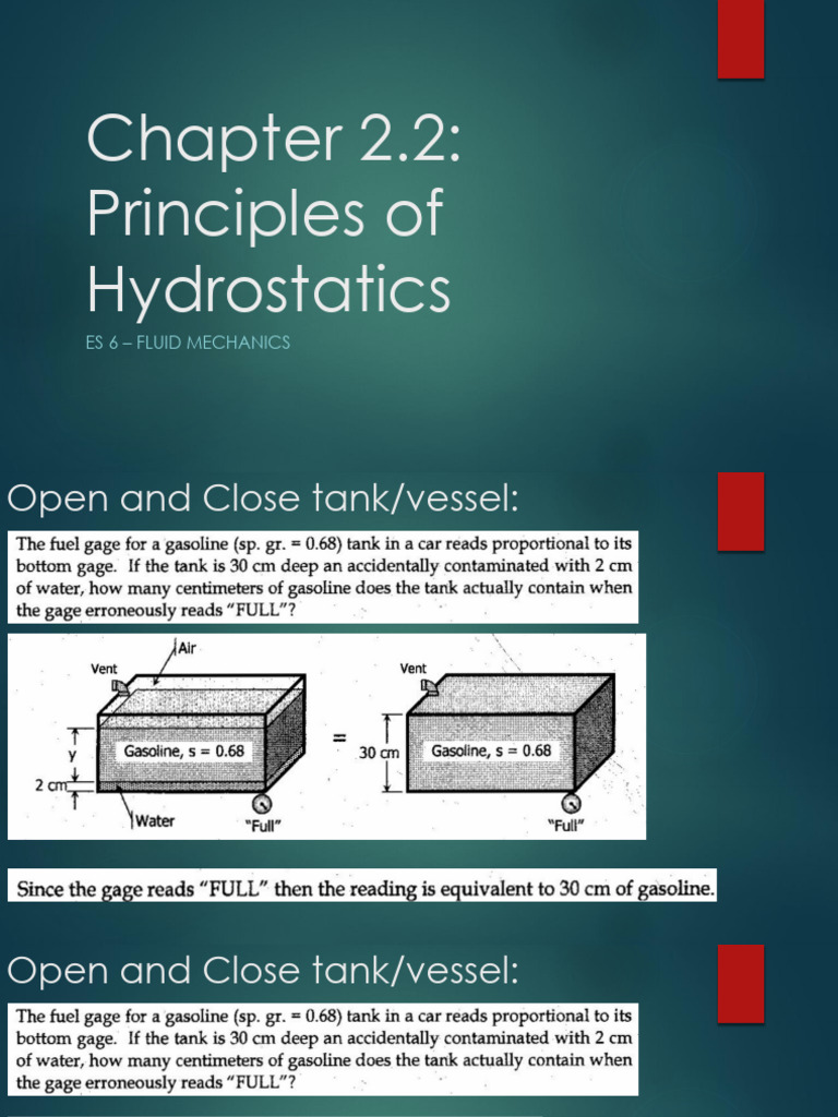 Chapter 2 Examples Manometer Piston Piezometer | PDF | Home & Garden ...