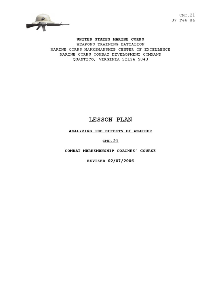 USMC Windage Calculation | PDF | Bullet | Wound