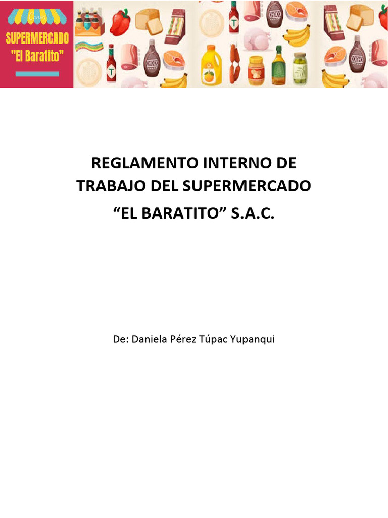 EJEMPLO RIT-Supermercado El Baratito | PDF | Derecho laboral | Gestión de recursos humanos
