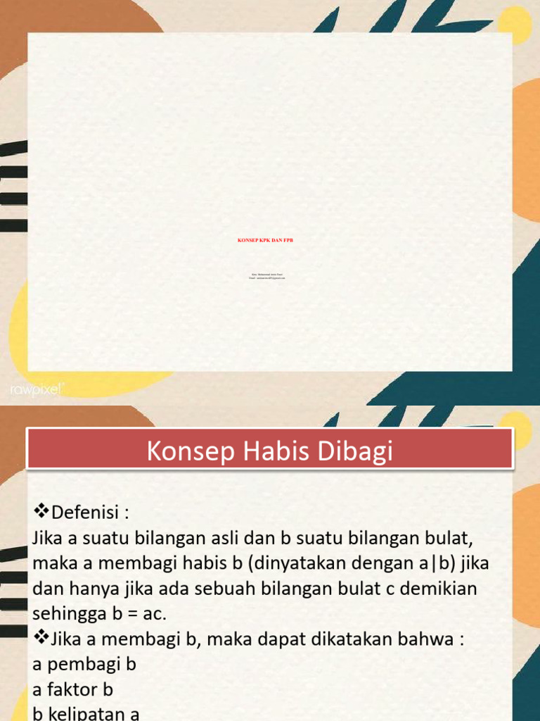 KPK dan FPB: Konsep dan Contoh | PDF