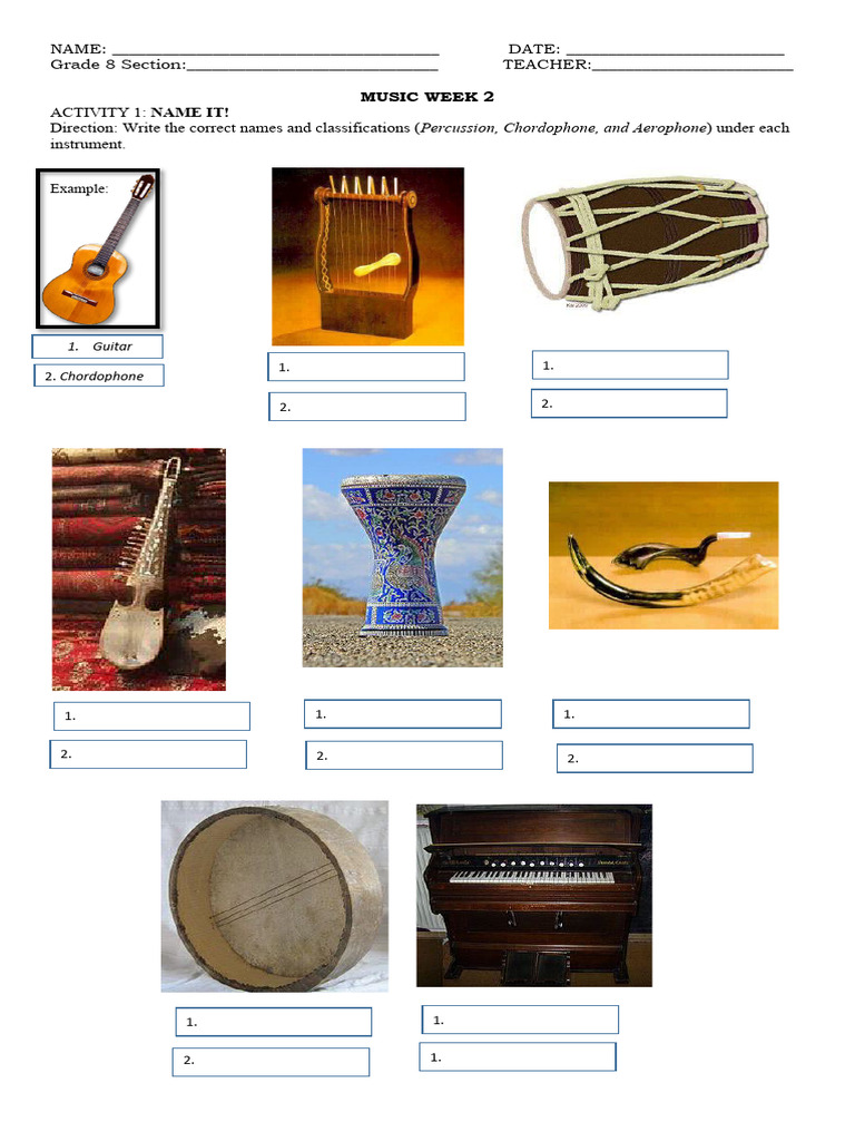 Grade 8 Music Activities | PDF | Songs | Musicology