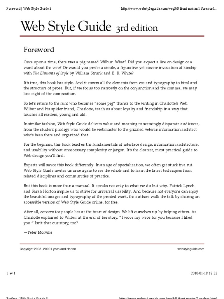 Web Style Guide - 3rd Edition - Printed From Website | PDF | Dynamic ...