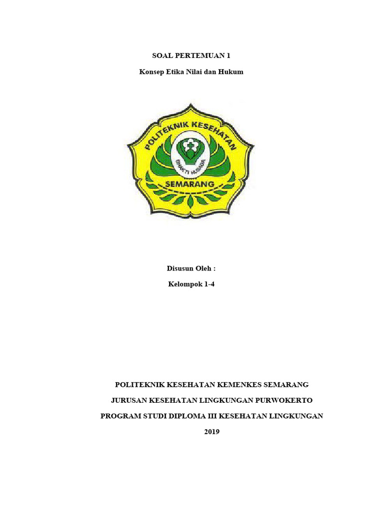 Soal Etika Profesi 3a Pertemuan 1-7 | PDF