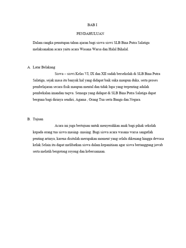 Laporan Wasana Warsa Akreditasi | PDF