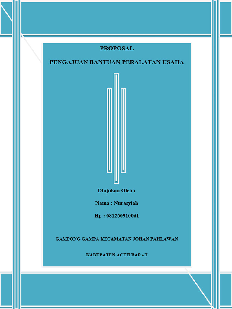Proposal Bantuan Peralatan Usaha | PDF