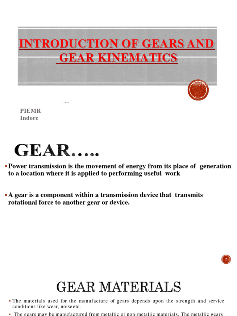 Gear & Gear Trains | PDF | Gear | Helix