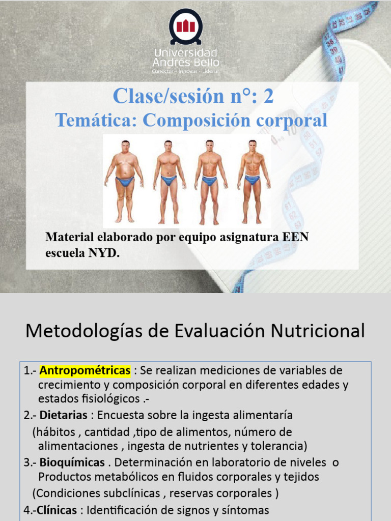 Evaluación (Clase 2 Composición Corporal) | PDF | Tejido adiposo