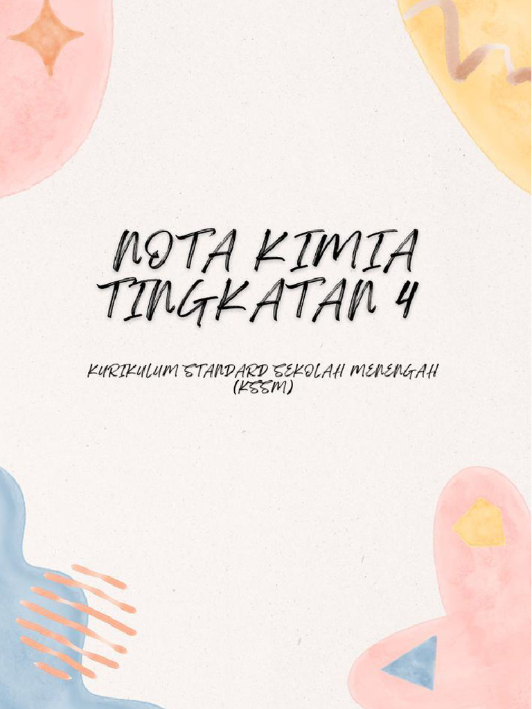 Nota Kimia Tingkatan 4 Pdf