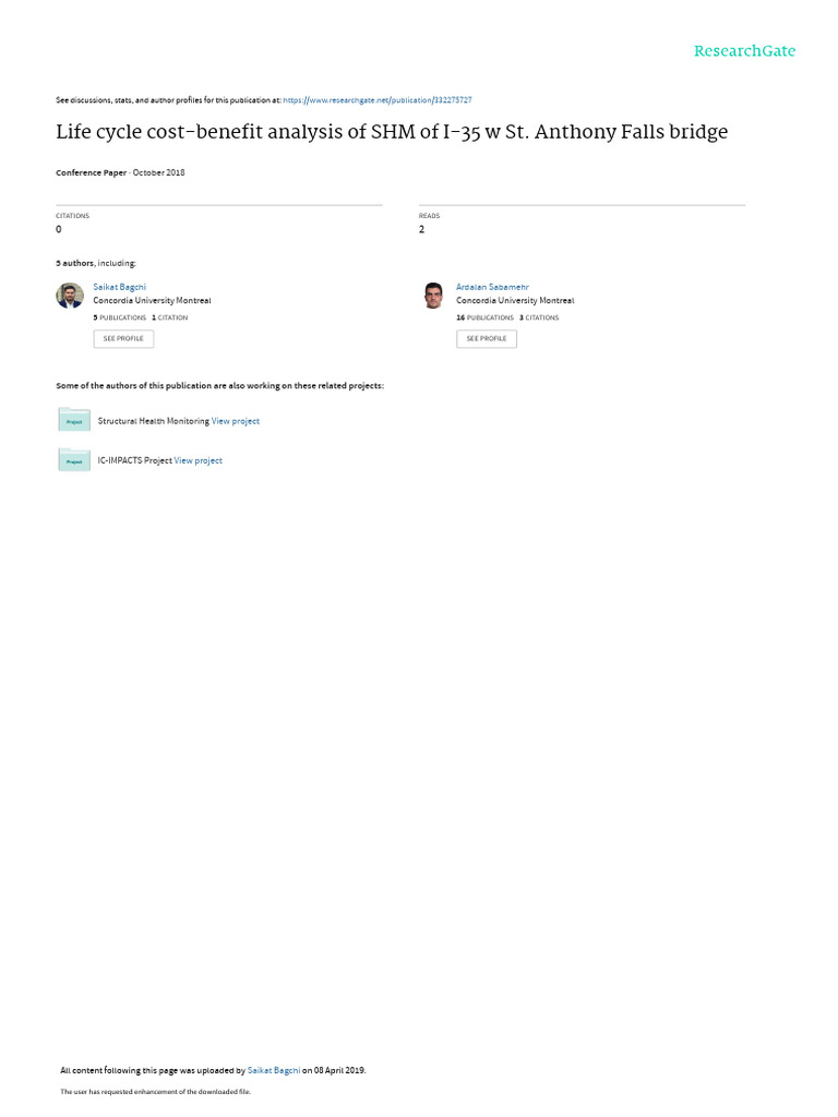 2018 - (PC) - Lifecycle Cost-Benefit Analysis of SHM of I-35W ST ...