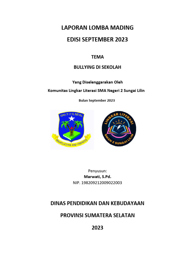 LAPORAN LOMBA MADING September 2023 | PDF