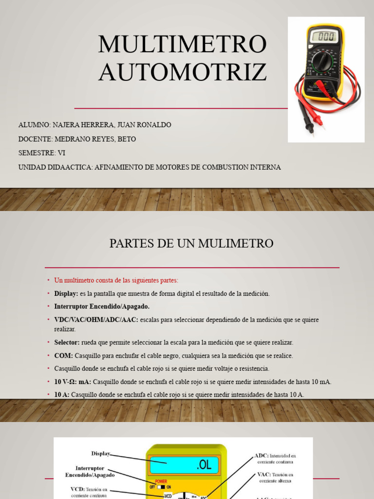 Multimetro Automotriz | PDF | Corriente eléctrica | Ingenieria Eléctrica