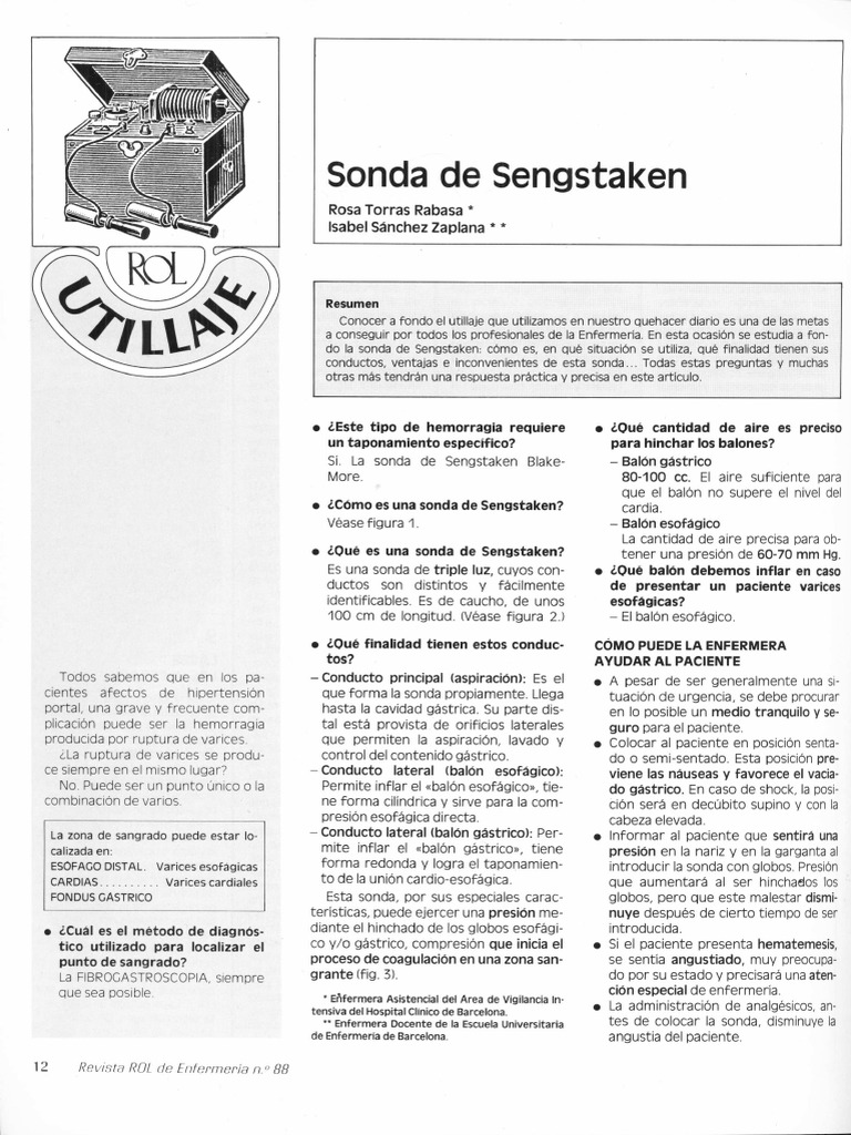 Sonda Sengstaken | PDF
