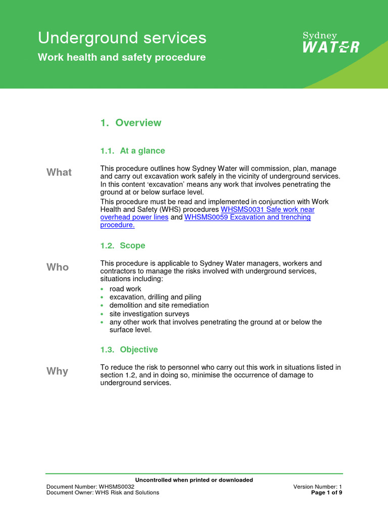 Safe Excavation Near Underground Services | PDF | Risk | Occupational ...