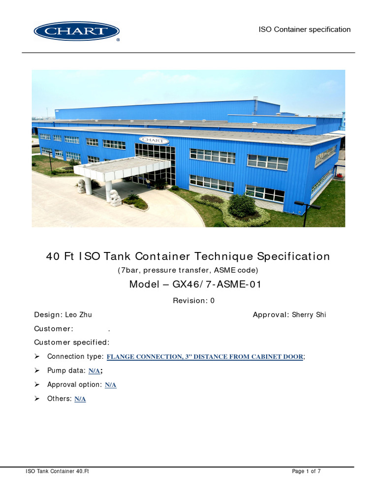 Sample ISO Tank 40ft | PDF | Valve | Pipe (Fluid Conveyance)