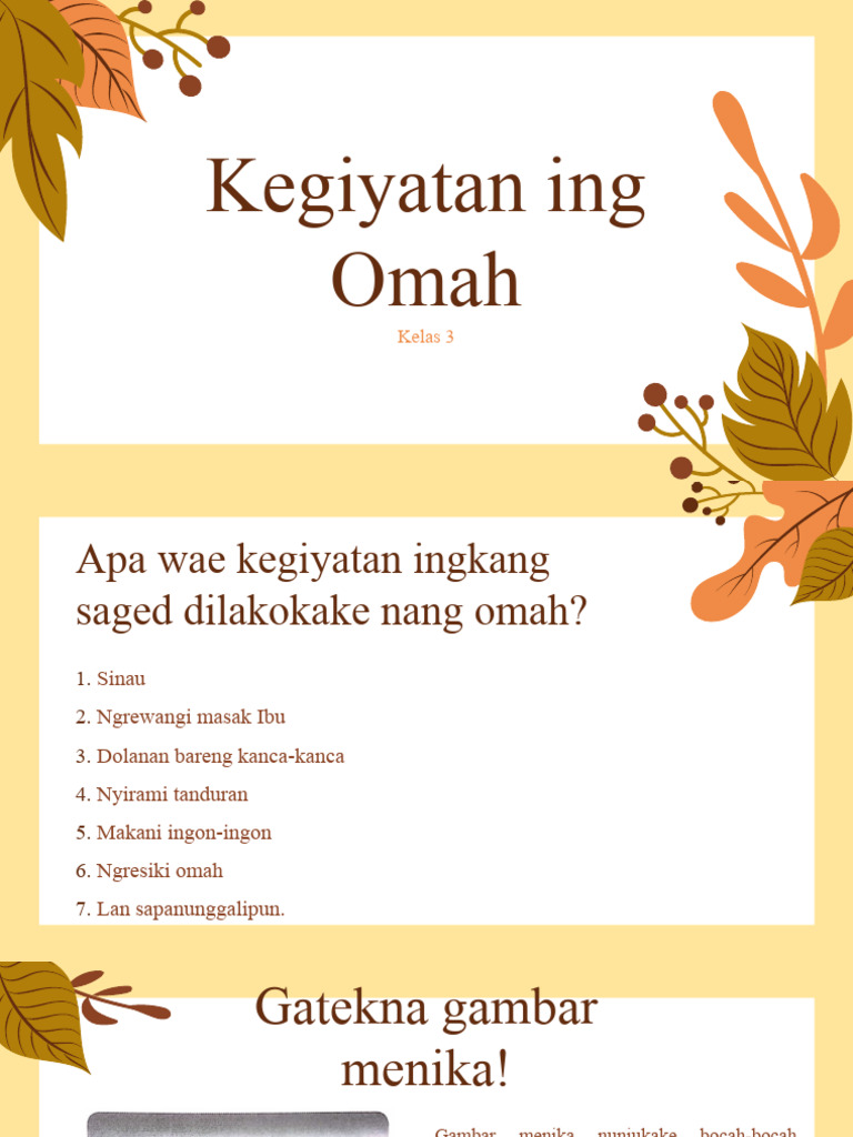 Kegiyatan Ing Omah | PDF