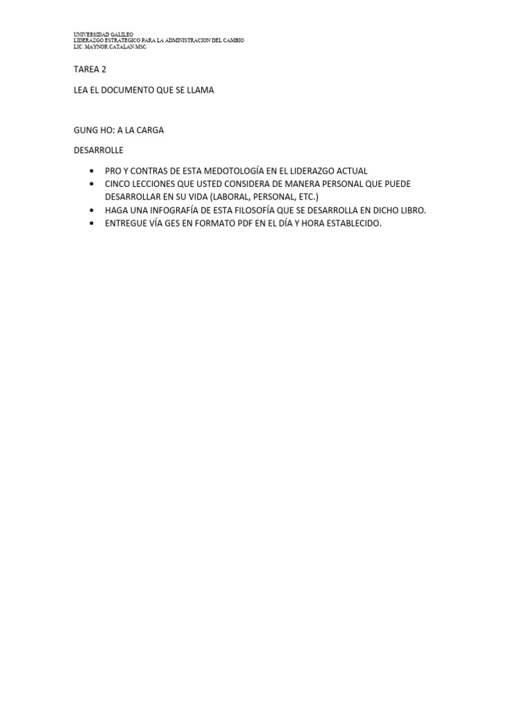 Liderazgo Estrat Gico Tarea 2 | PDF