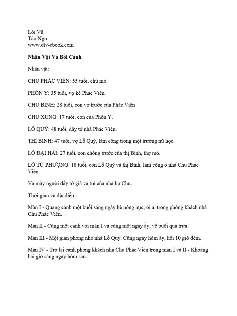 Lôi Vũ | PDF