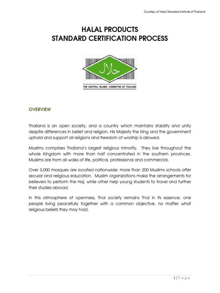 Halal Product Standards Products | PDF | Thailand | Audit