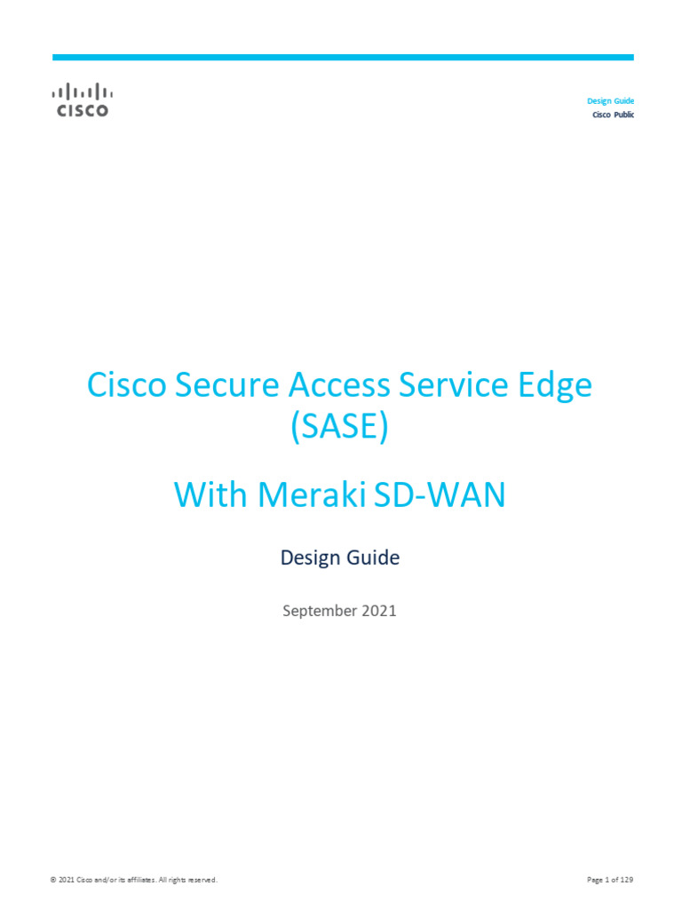 Sase Meraki CVD - Cleaned | PDF | Proxy Server | Computer Network