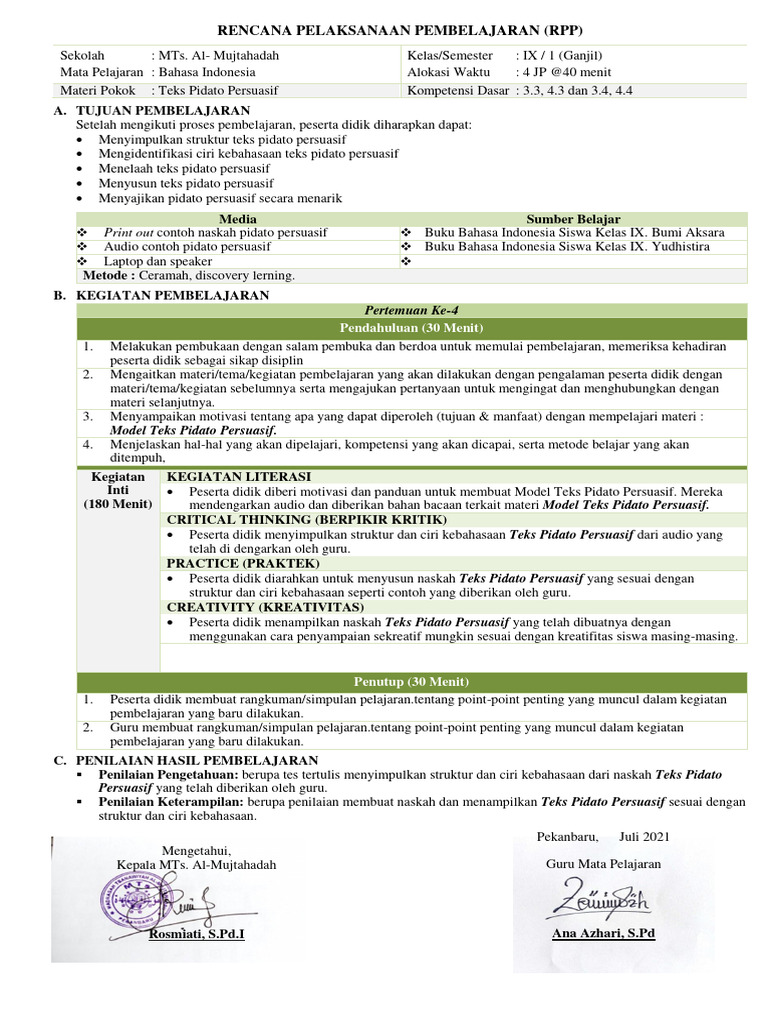 12.3.1 RPP B.Indo | PDF