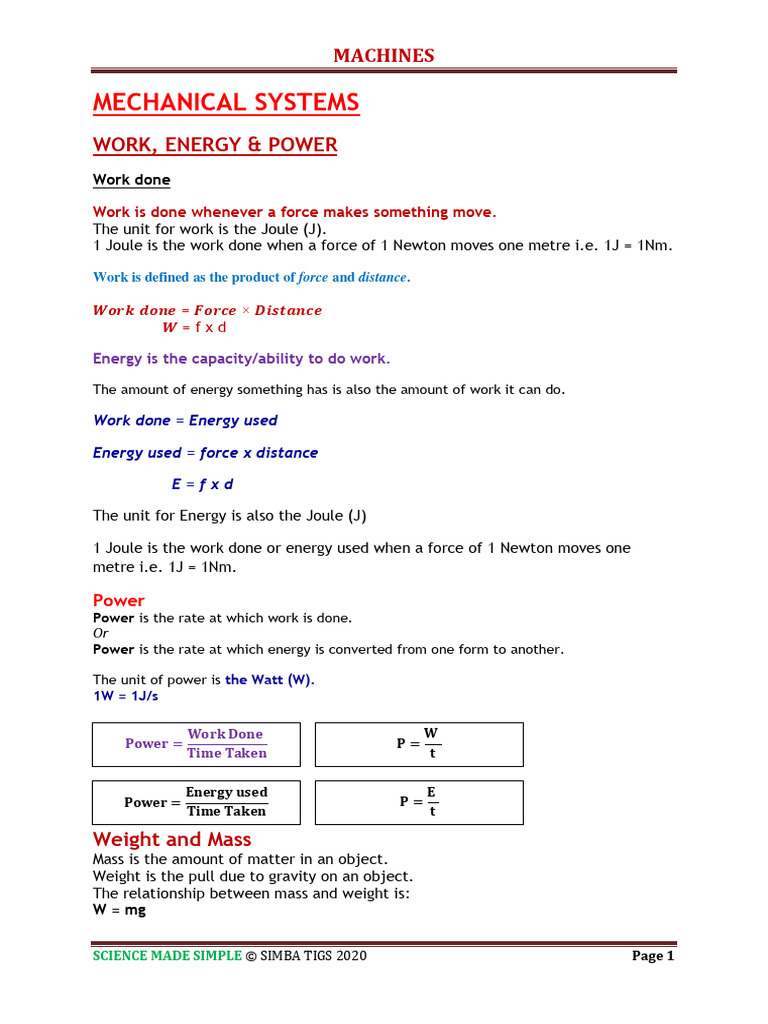 1 MACHINES My Notes | PDF