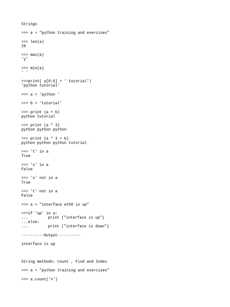 Pythom Pdf Python Programming Language String Computer Science