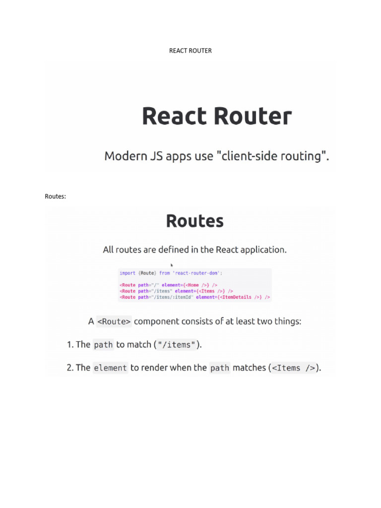 React Router | PDF