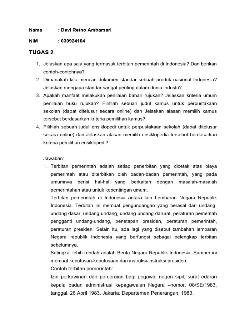 Panduan Terbitan & Standar RI | PDF