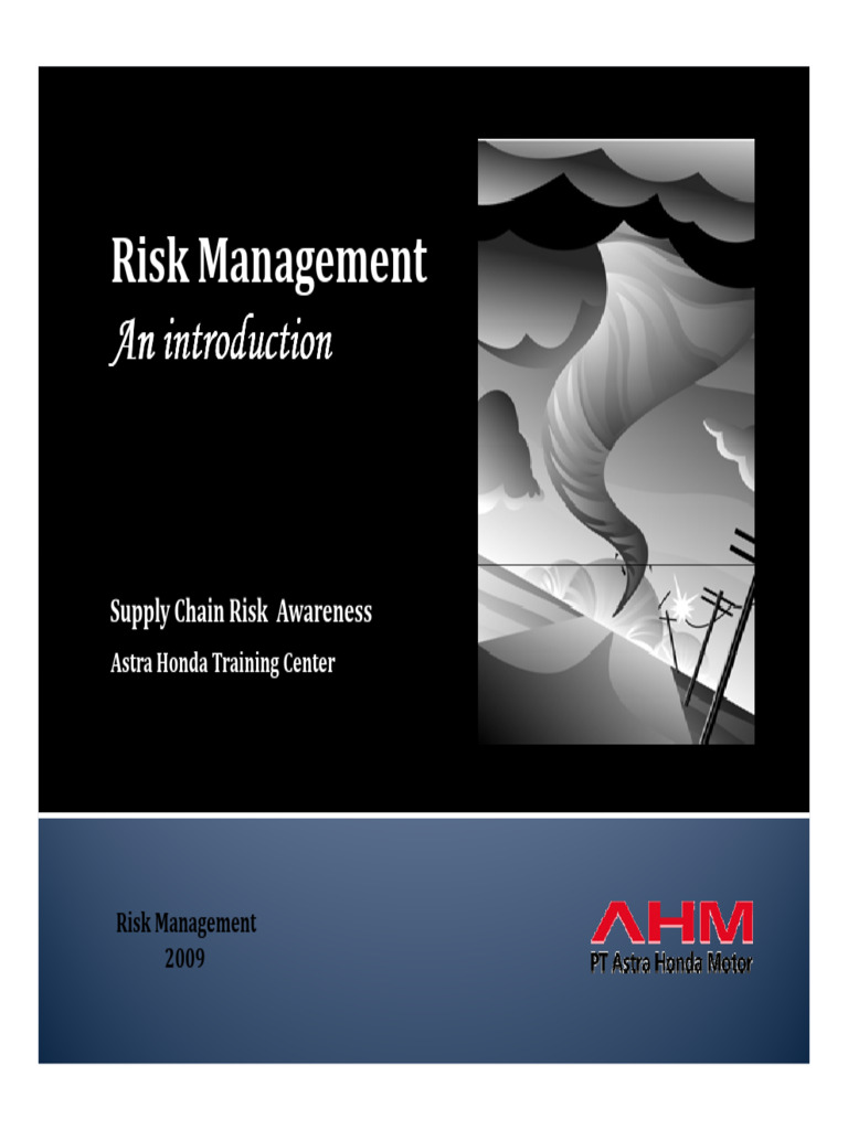Risk Management Introduction | PDF