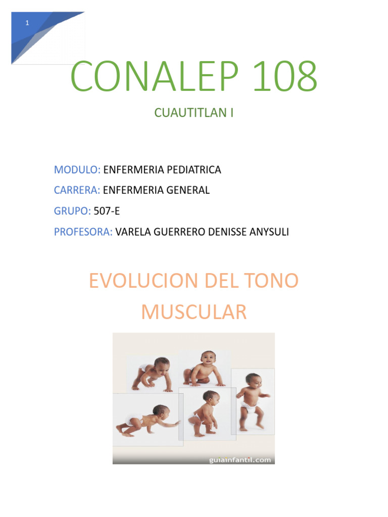 Evolución del Tono Muscular en Niños | PDF