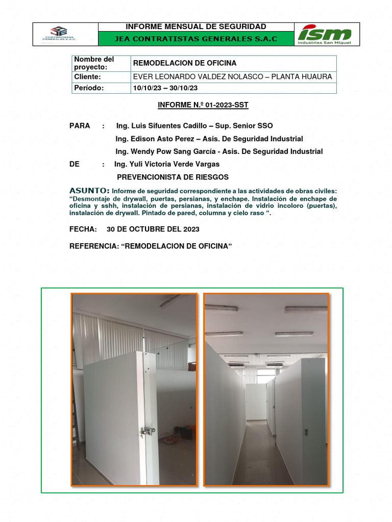 Informe de Tres Semanas Yuli Verde Vargas. | PDF