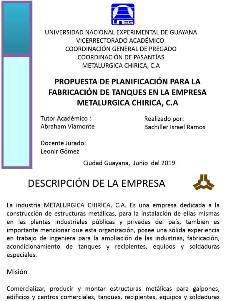 Presentación de Pasantía | PDF | Soldadura | Construcción