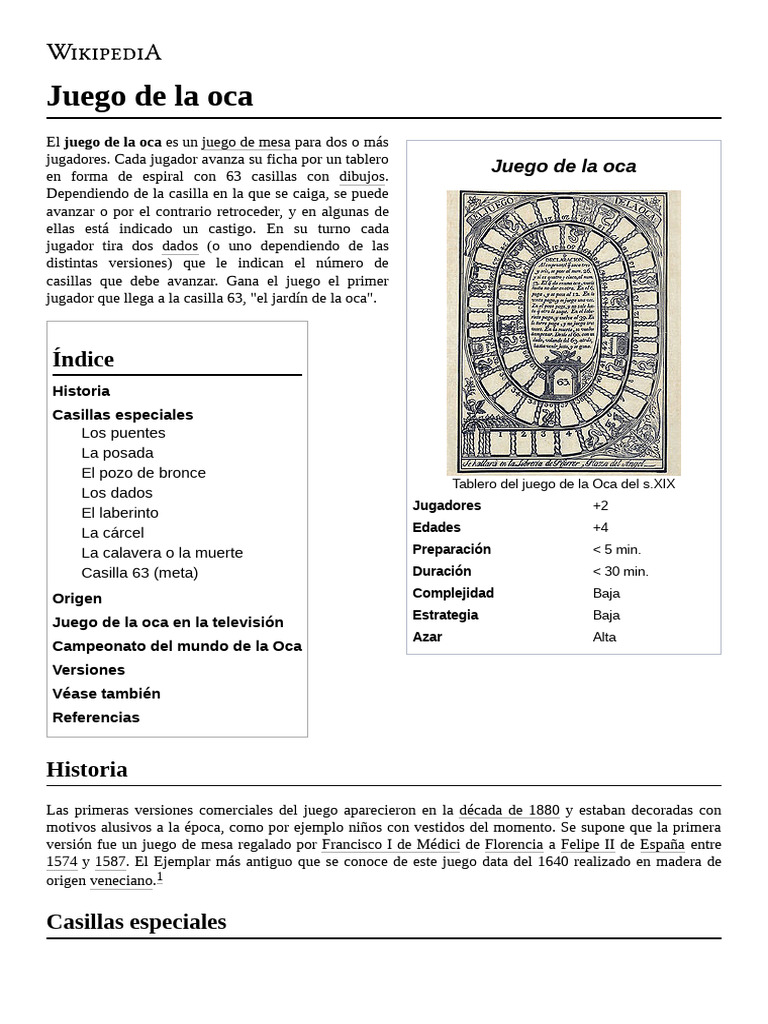Juego de La Oca | PDF