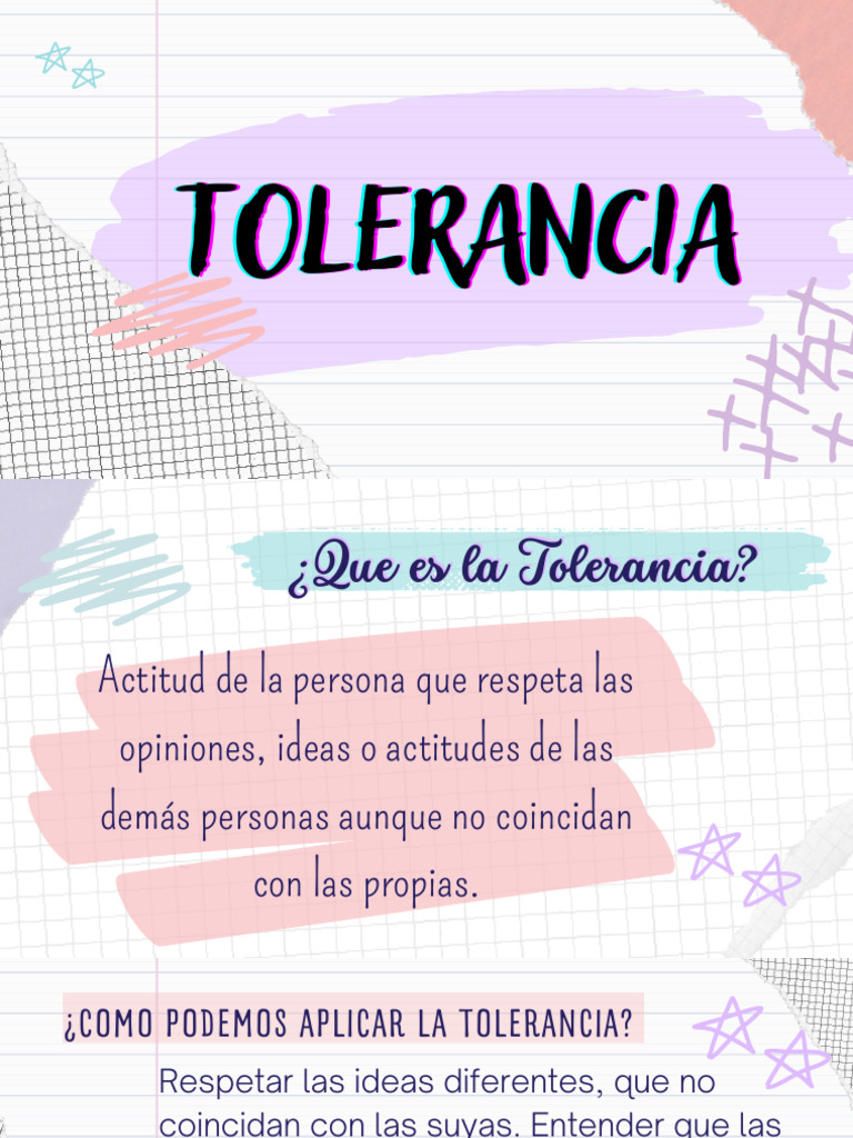 Tolerancia: Valor y Ejemplos para Niños | PDF | Relaciones personales ...